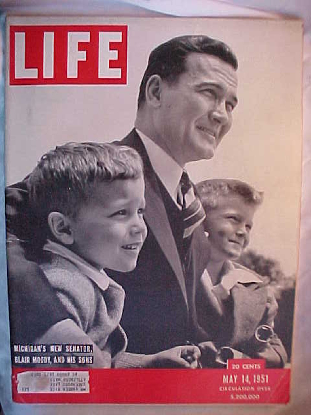 May 14, 1951 LIFE Magazine With Blair Moody and Sons on the Cover Has ...