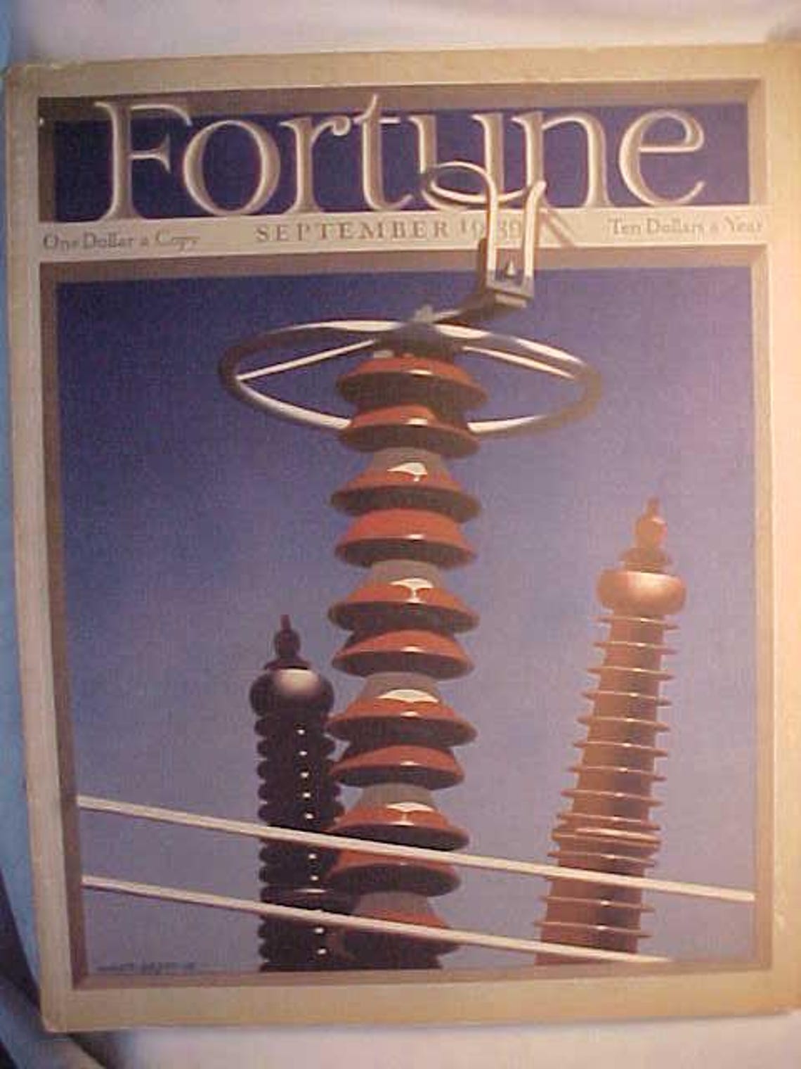 September 1939 Fortune Magazine Cover Art by Herbert Bayer Has 152 ...