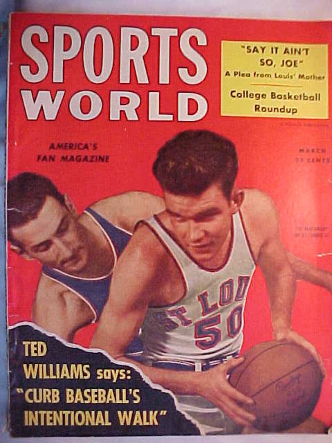 March 1949 Sports World Magazine Volume 1 Number 1 With Basketball Ed ...