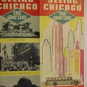1935 Seeing Chicago, Illinois by the Gray Line Sight Seeing Company of ...