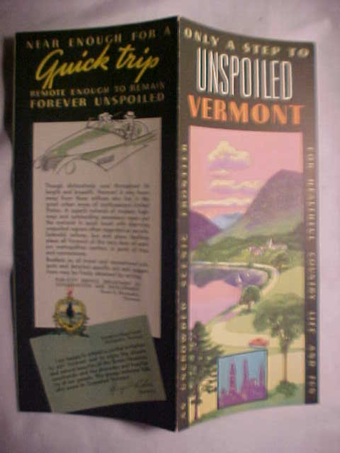 1939 Only a Step to Unspoiled Vermont an Uncrowded Scenic Frontier for ...
