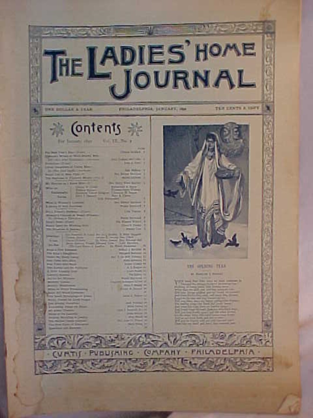 January 1892 the Ladies Home Journal Magazine Has 32 Pages of Ads and ...