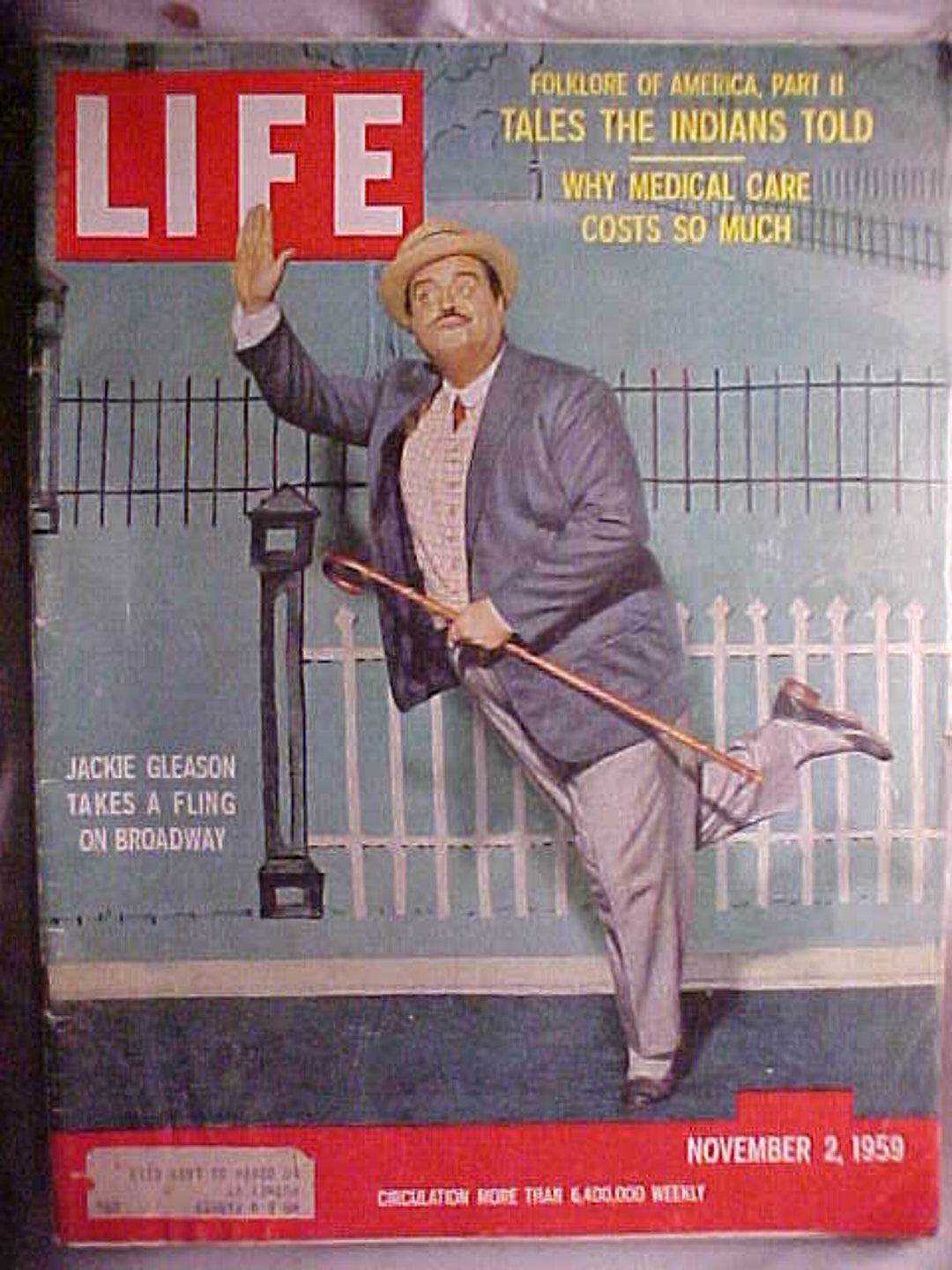 November 2, 1959 LIFE Magazine With Jackie Gleason on the Cover Has 128 ...