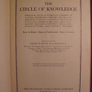 1930 the Circle of Knowledge by Henry W. Ruoff Numerous Illustrations ...