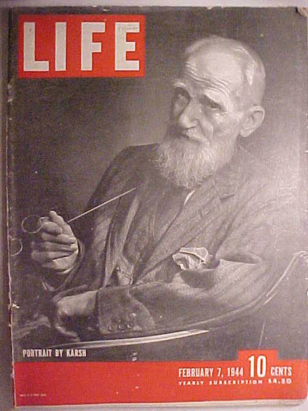 February 7, 1944 LIFE Magazine With George Benard Shaw on the Cover Has ...