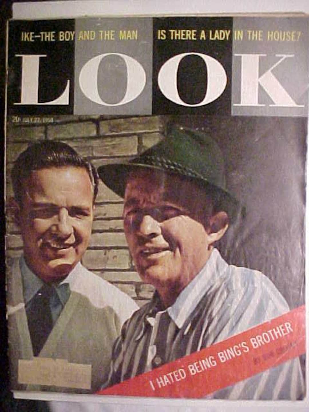 July 22, 1958 LOOK Magazine With Bob & Bing Crosby on the Cover by Earl ...