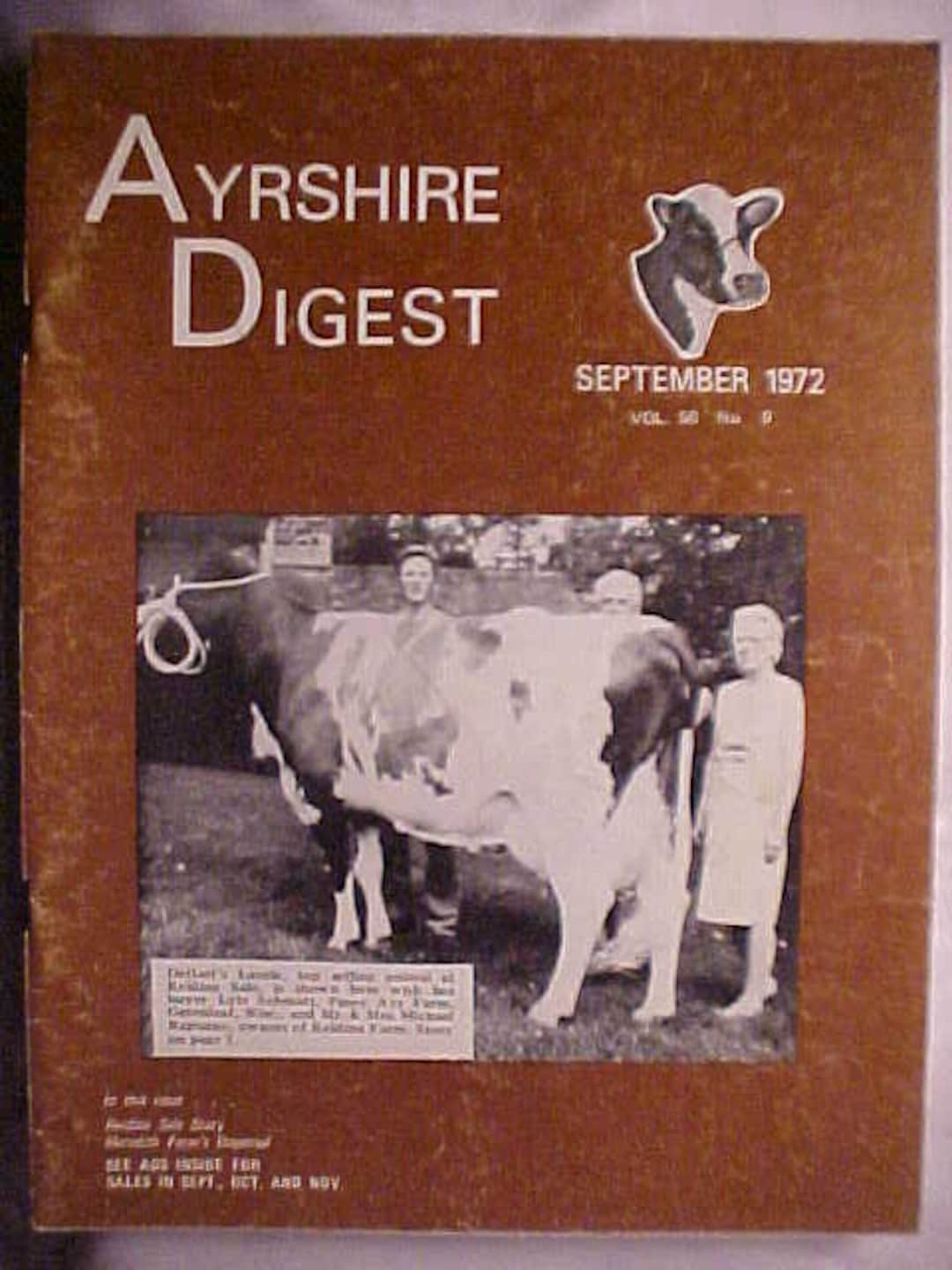 September 1972 the Ayrshire Digest Magazine the Ayrshire Breeders ...