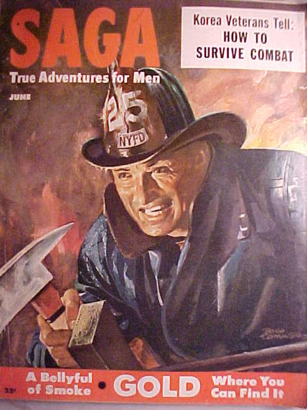 June 1952 SAGA True Adventures for Men Magazine With the Cover Art by ...