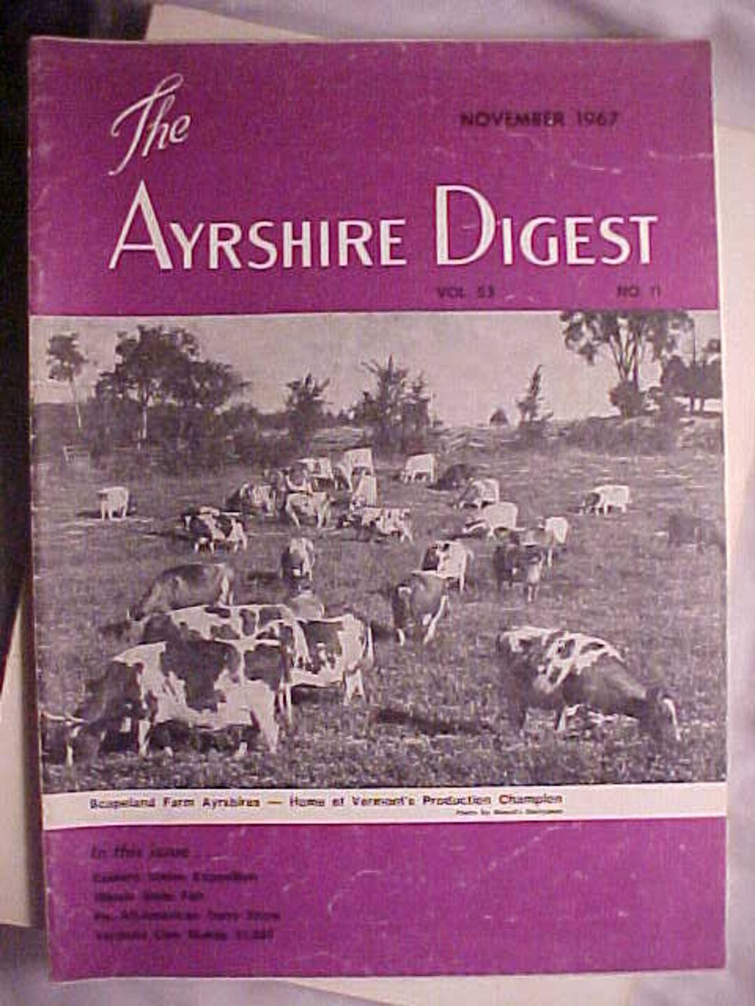 November 1967 the Ayrshire Digest Magazine the Ayrshire Breeders ...