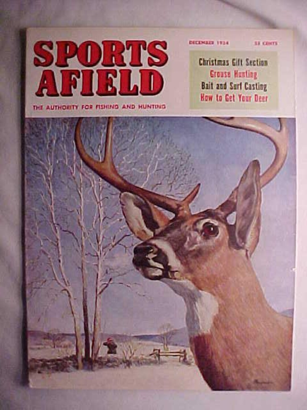 December 1954 Sports Afield Magazine Cover Art by Bill Reusswig ...