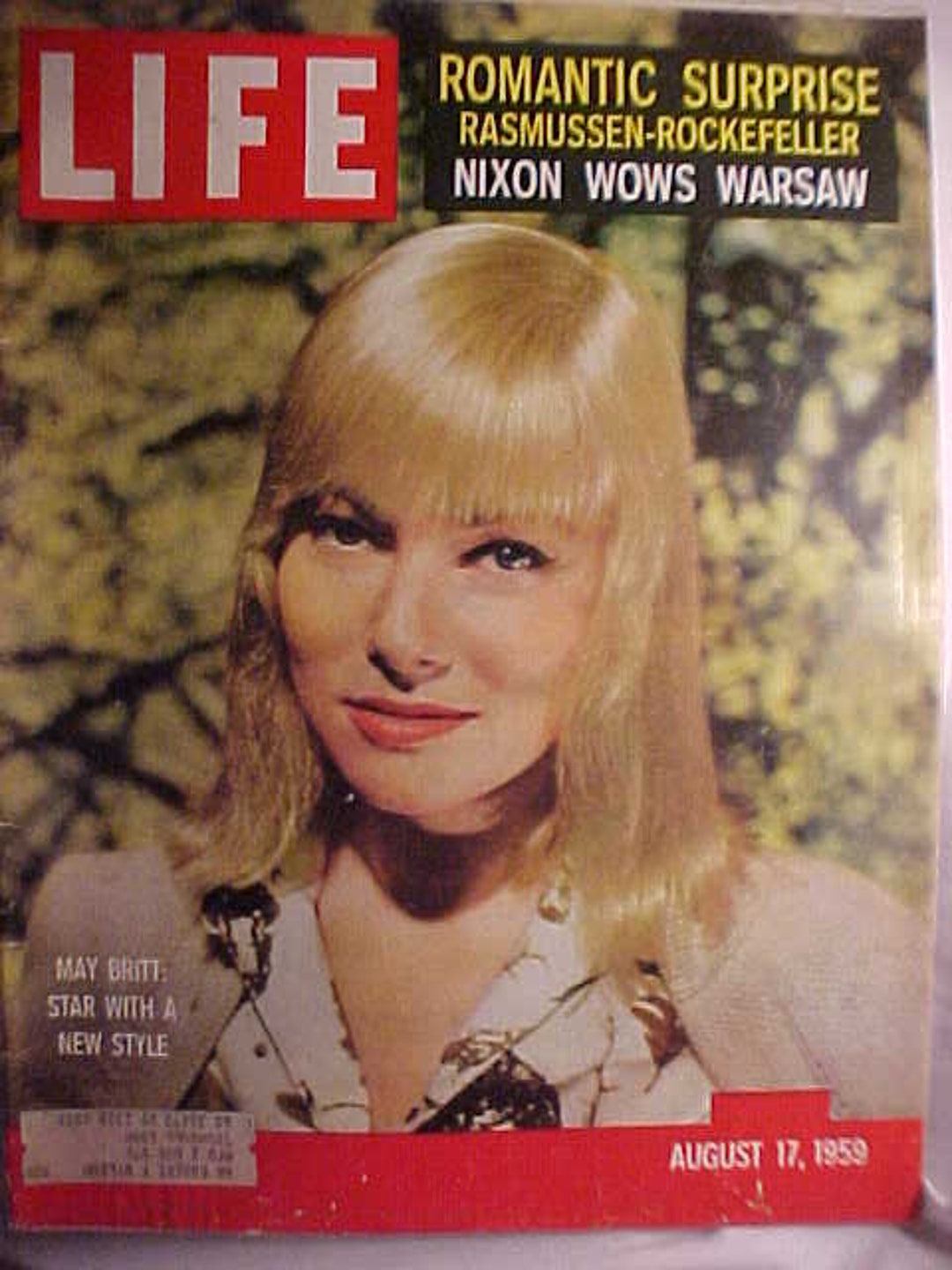 August 17, 1959 LIFE Magazine With May Britt on the Cover Has 108 Pages ...