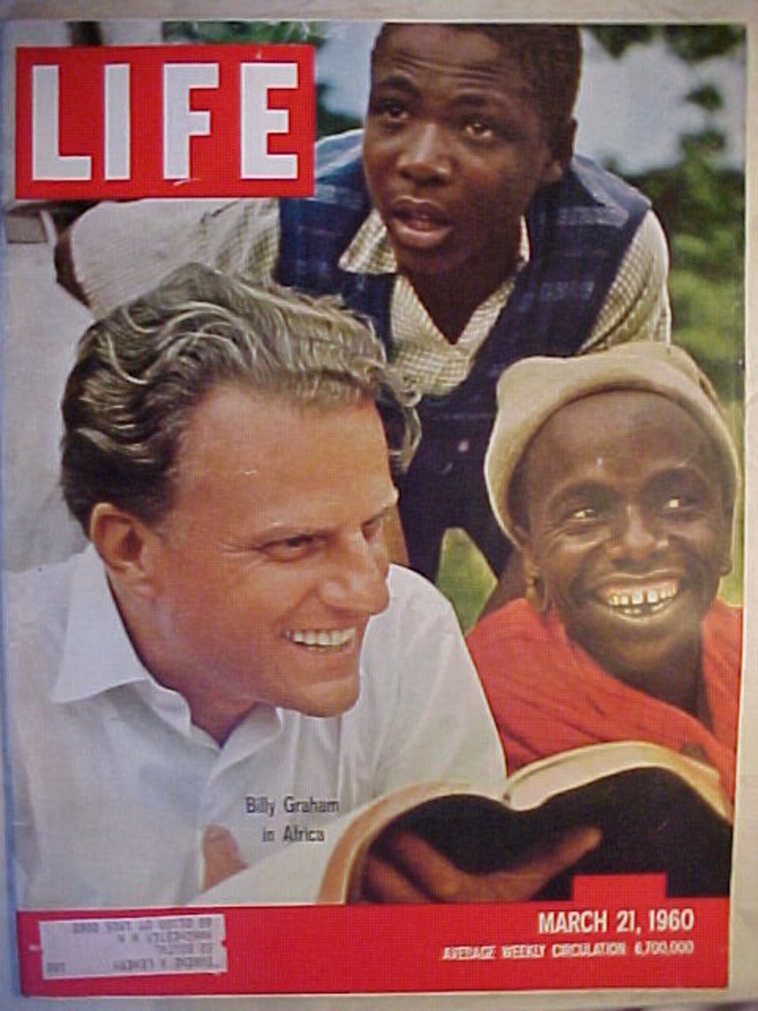 March 21, 1960 LIFE Magazine With Billy Graham in Africa on the Cover ...