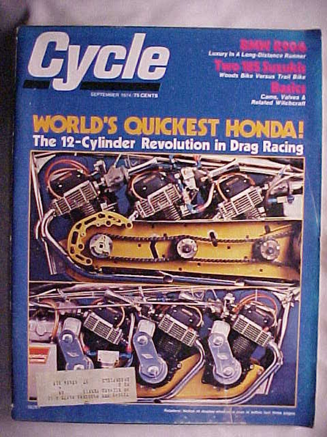 September 1974 CYCLE Motorcycle Magazine With Vintage Motorcycle Cover ...