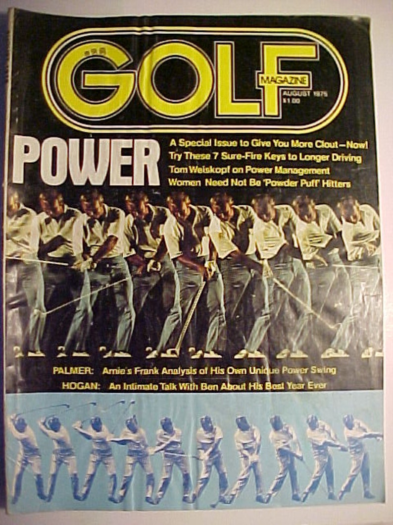 August 1975 GOLF World's Largest Golf Magazine, With Palmer & Hogan on ...