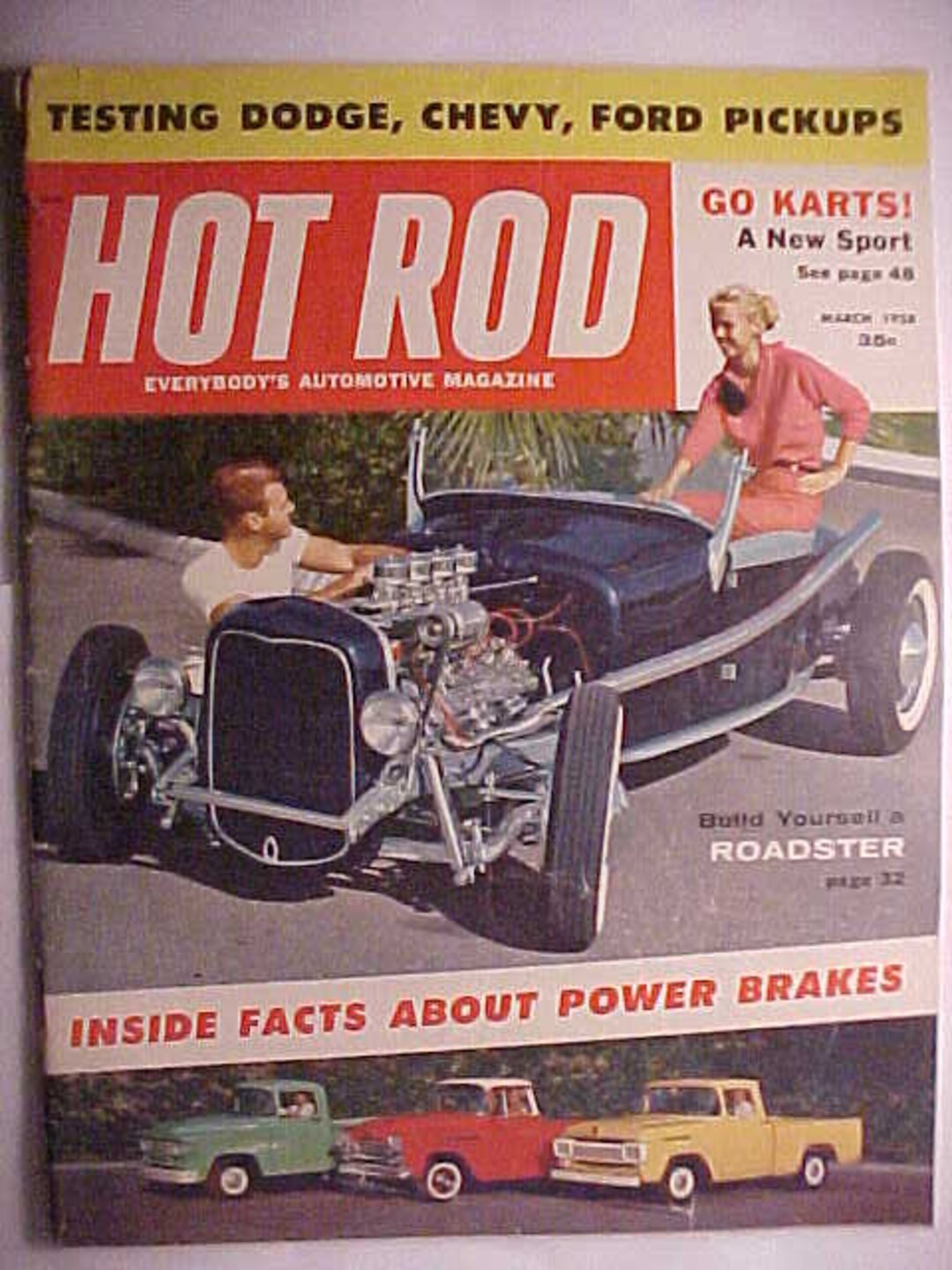 March 1958 Hot Rod Magazine Has 82 Pages of Ads and Articles, Antique ...