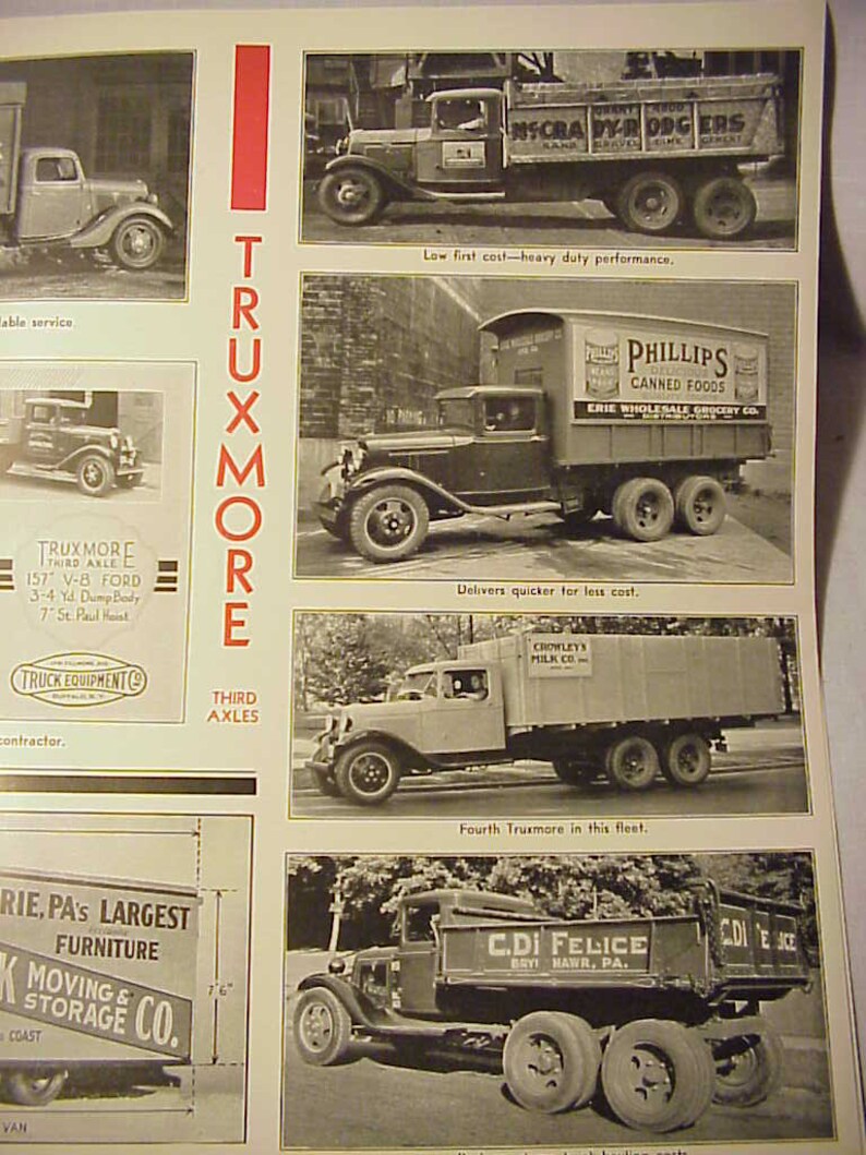 1935 V 8 Ford equipt with Truxmore Third Axle Truck | Etsy