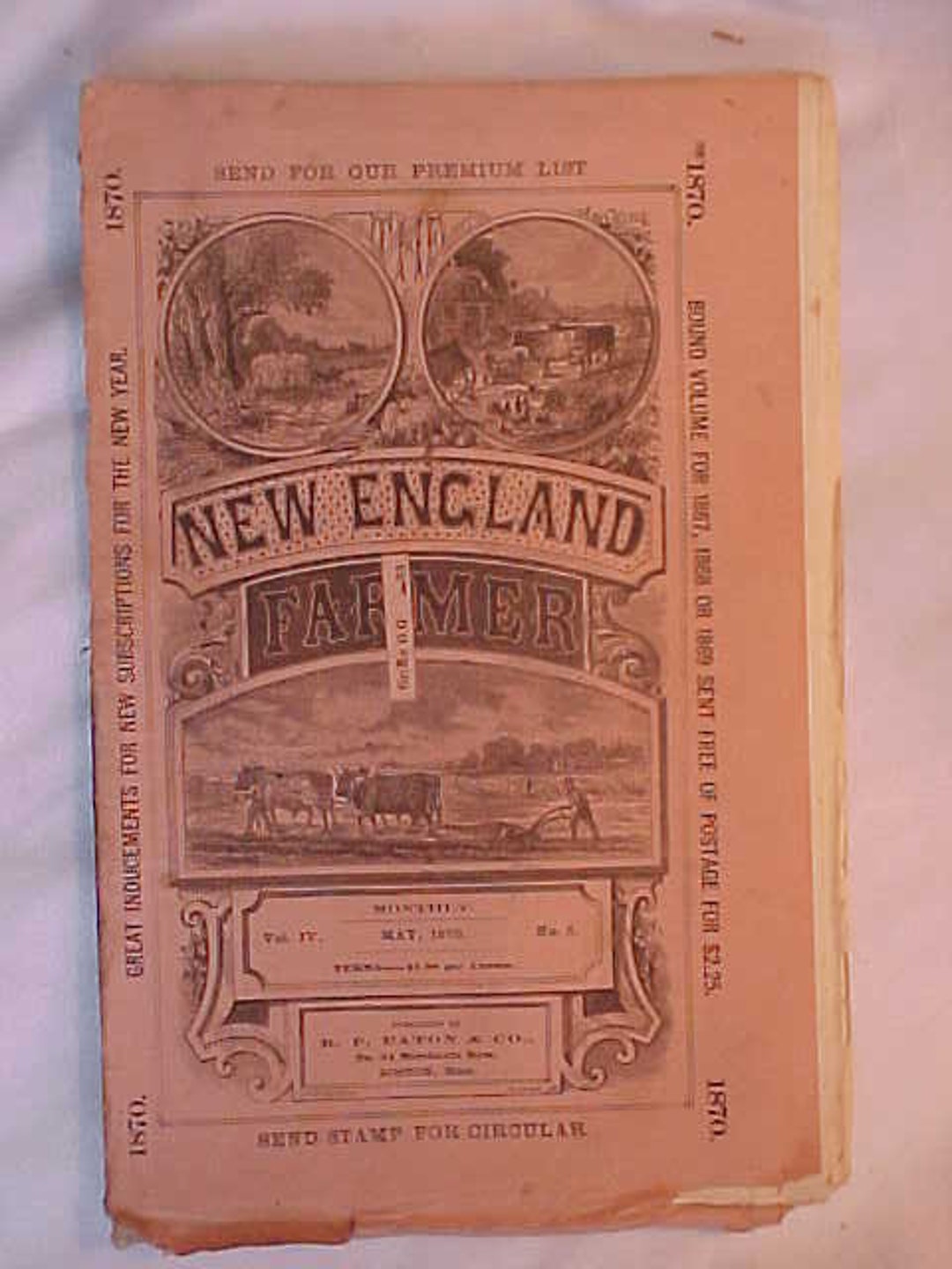 May 1870 Vol. IV No. 5 the New England Farmer A Monthly Agricultural ...