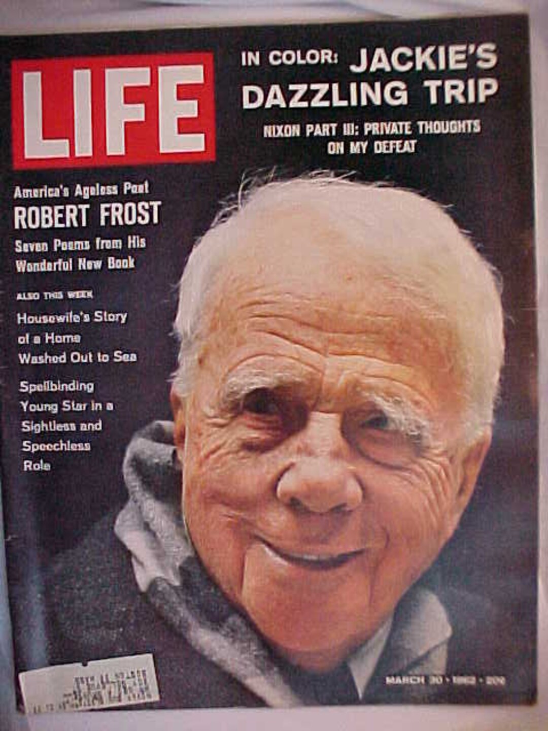 March 30, 1962 LIFE Magazine With Poet Robert Frost on the Cover Has 96 ...