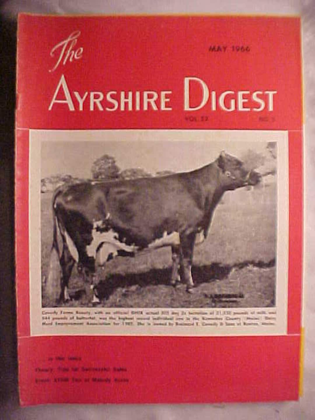 May 15, 1966 the Ayrshire Digest Magazine the Ayrshire Breeders ...