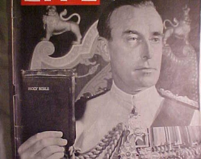 August 18, 1947 LIFE Magazine Lord Louis Mountbatten on the Cover Has ...