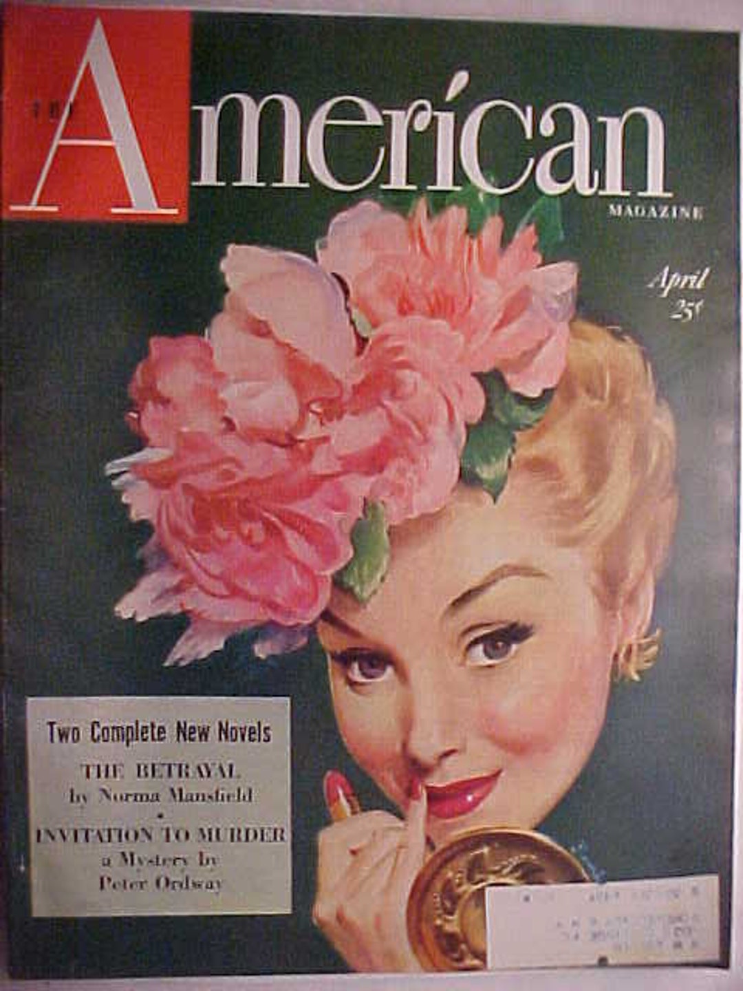 April 1949 the American Magazine Has 160 Pages of Ads & Articles, Cover ...