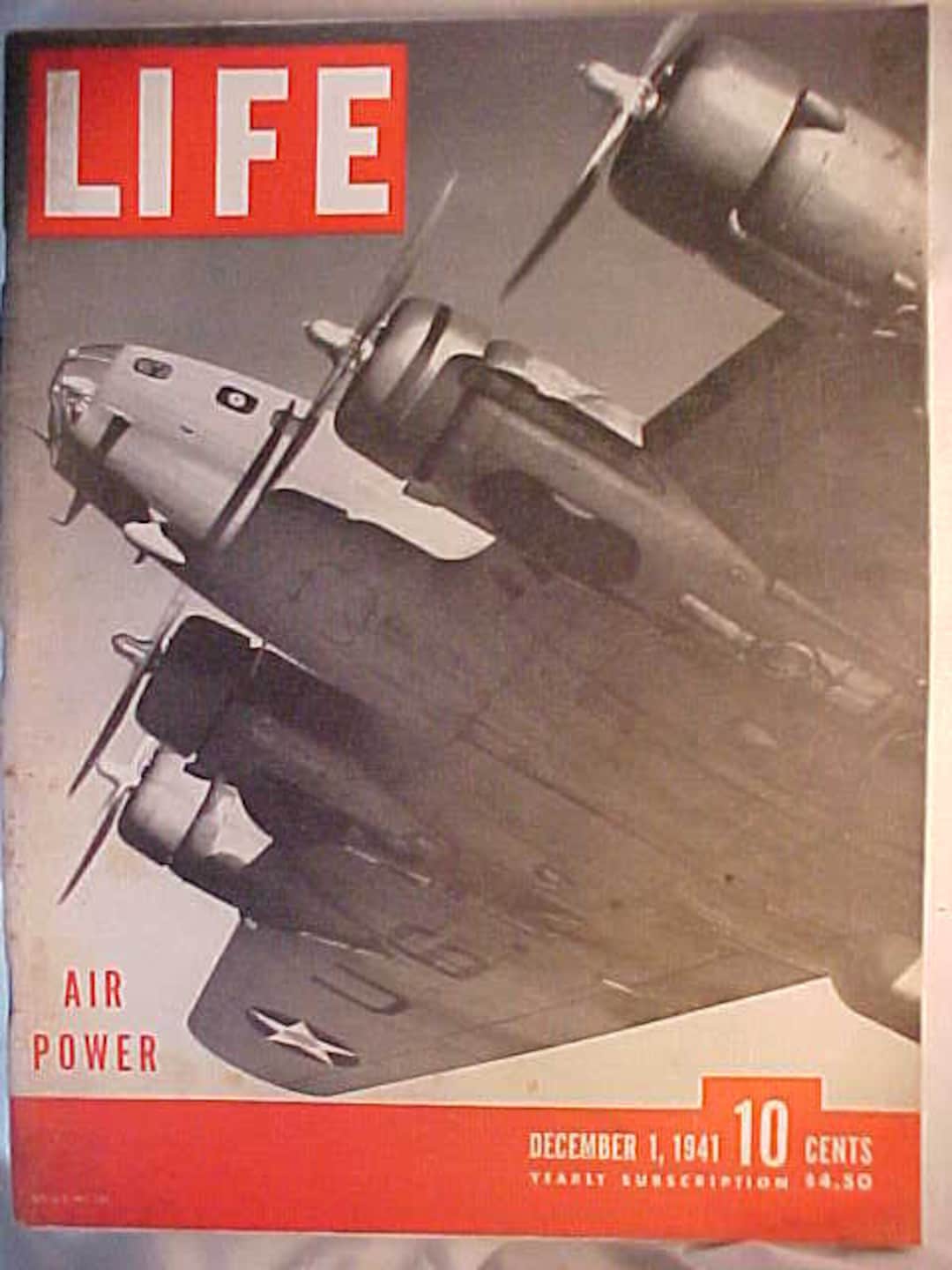 December 1 1941 LIFE Magazine With WWII Air Power Flying - Etsy