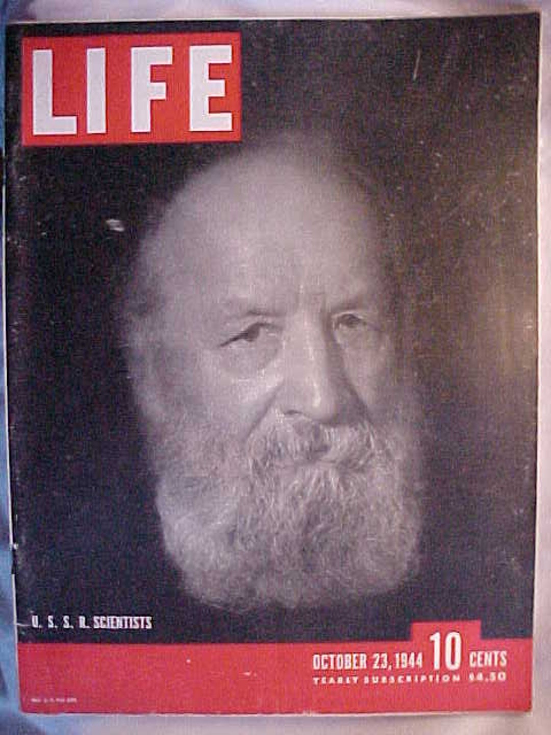 October 23, 1944 LIFE Magazine With U.S.S.R. Scientists Alexei Krylov ...