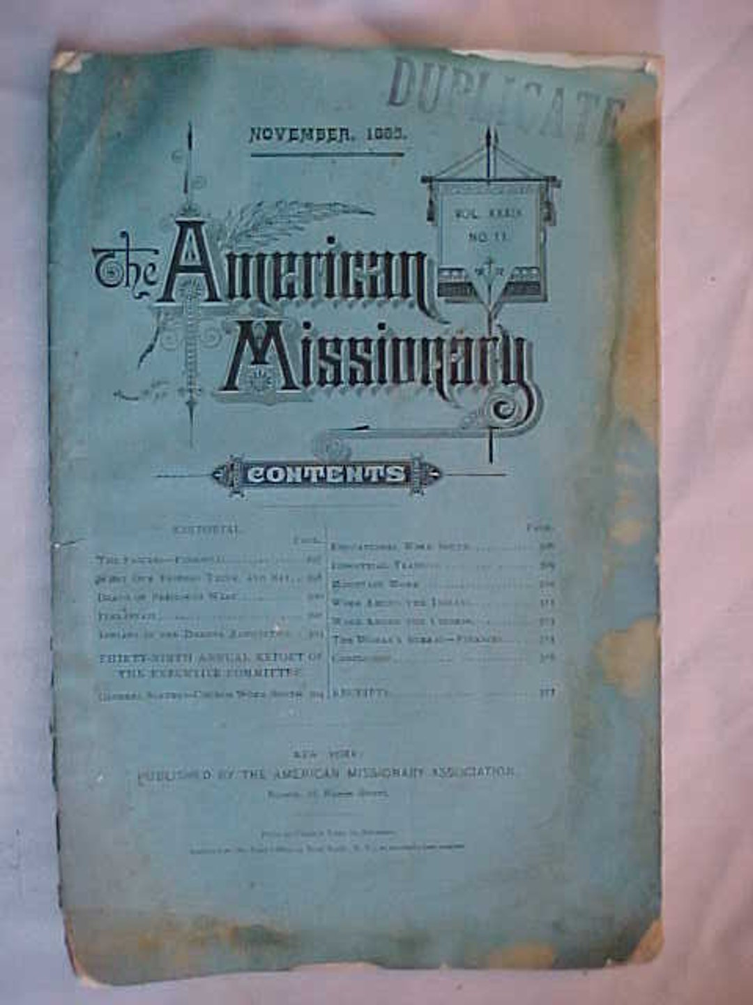November 1885 the American Missionary Magazine Published by the ...