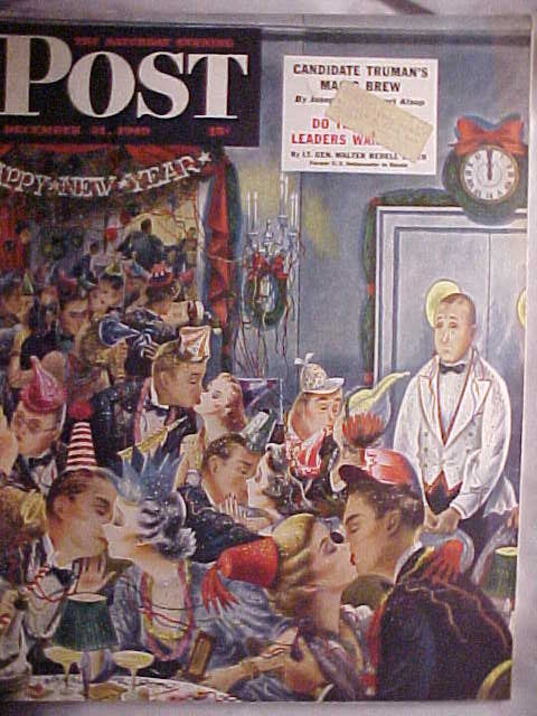 December 31, 1949 Saturday Evening Post Magazine Cover Art by ...