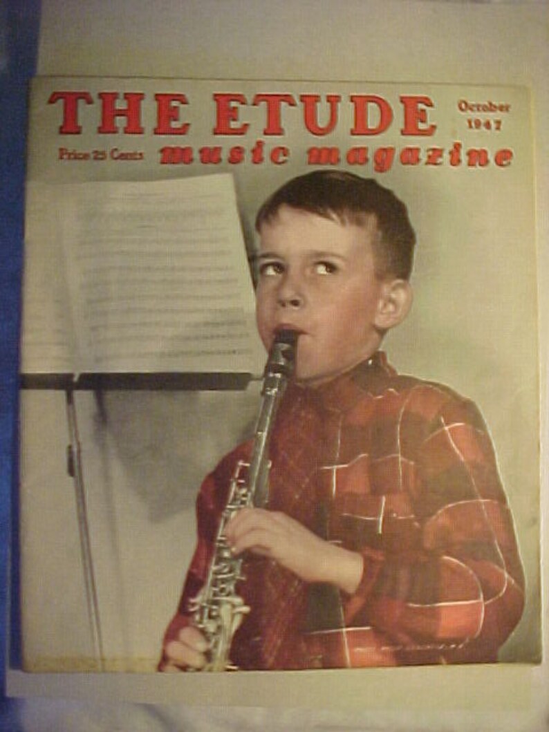 October 1947 the Etude Music Musical Magazine With Cover Art - Etsy