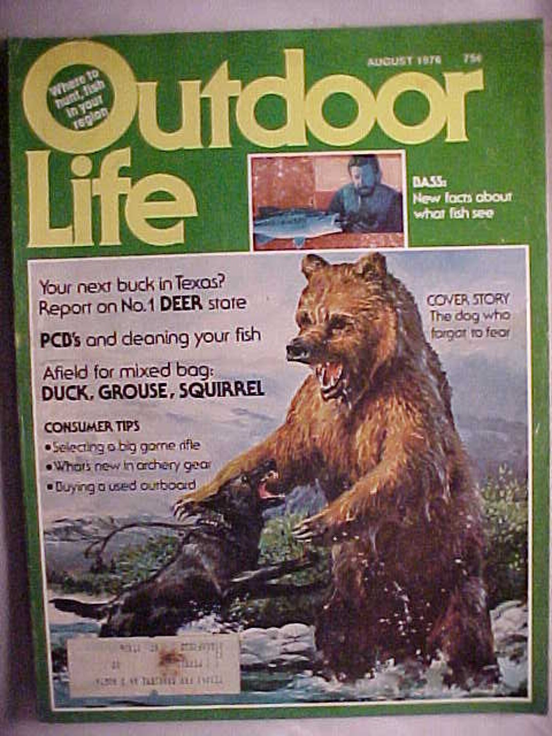 August 1976 Outdoor Life Magazine With the Cover by Richard Amundsen ...