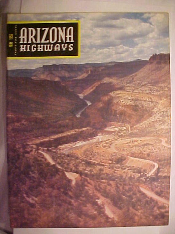 May 1956 Arizona Highways Magazine with cover art by Wayne | Etsy