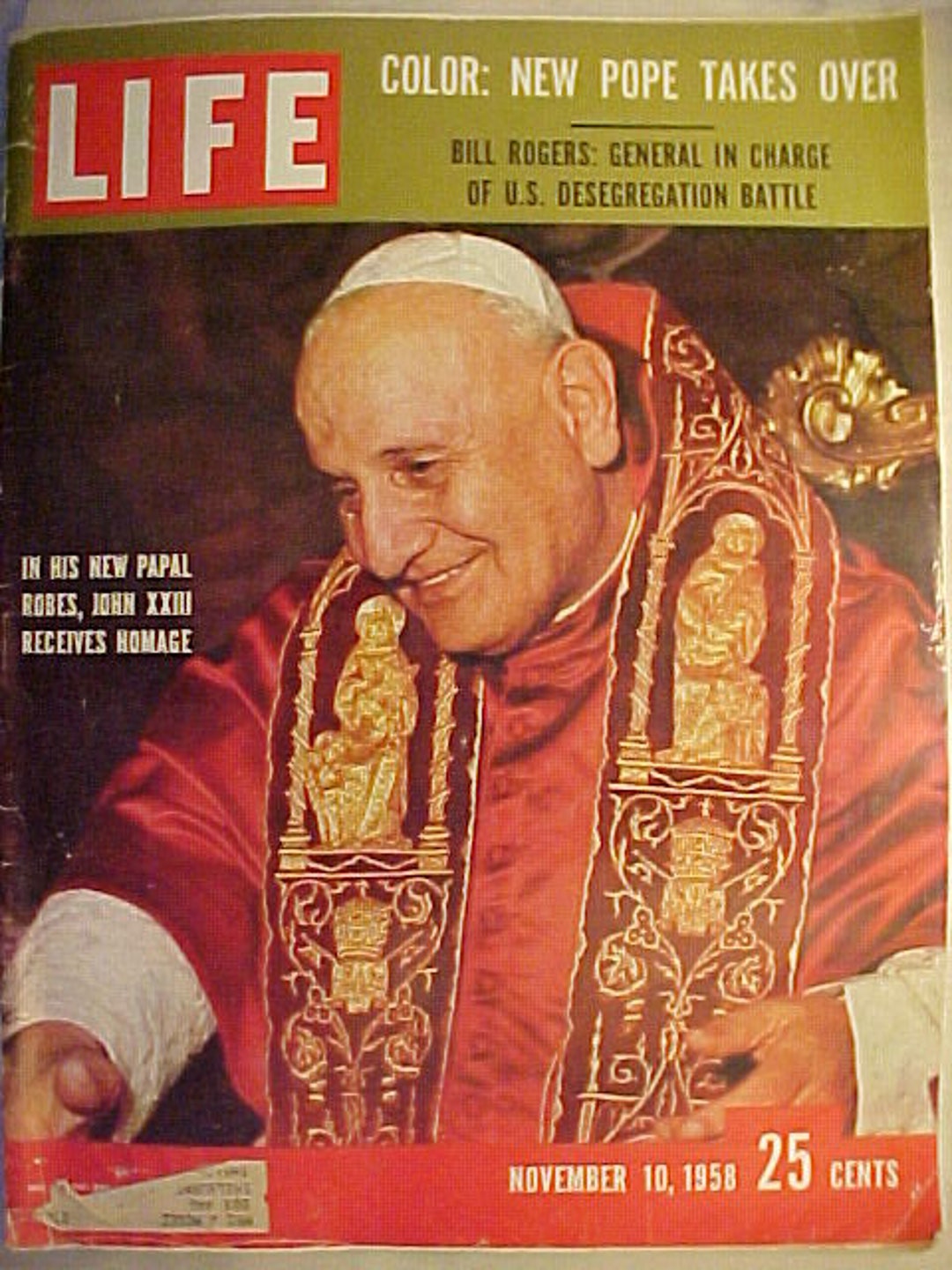 November 10, 1958 LIFE Magazine With Papal Robes John XXIII on the ...