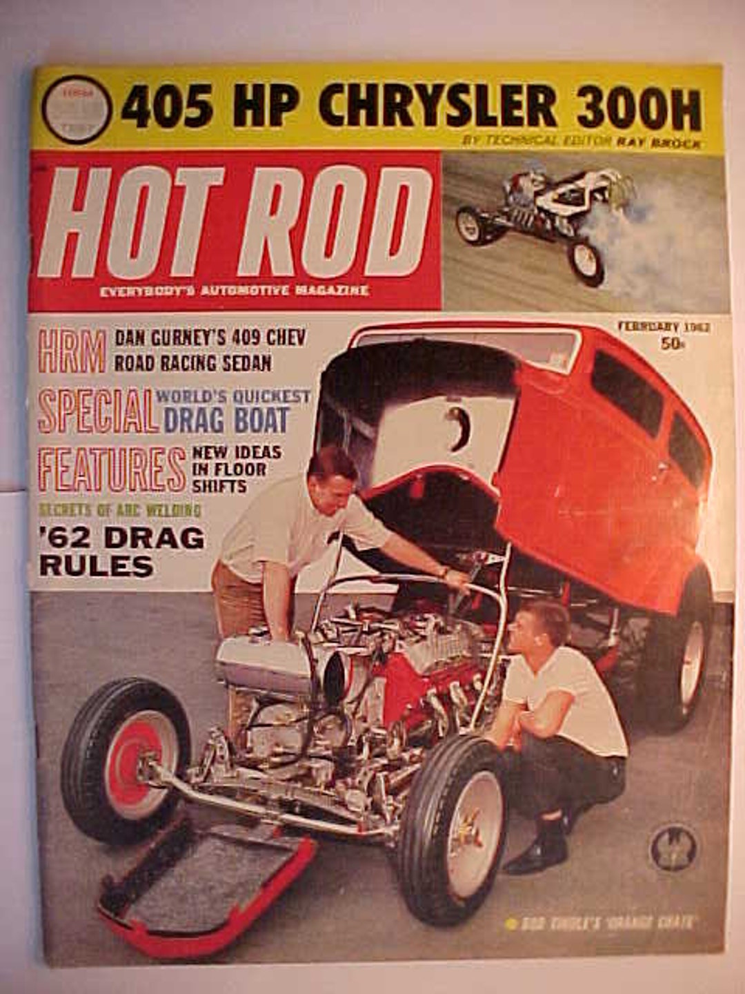 February 1962 Hot Rod Magazine Has 122 Pages of Ads and Articles With ...