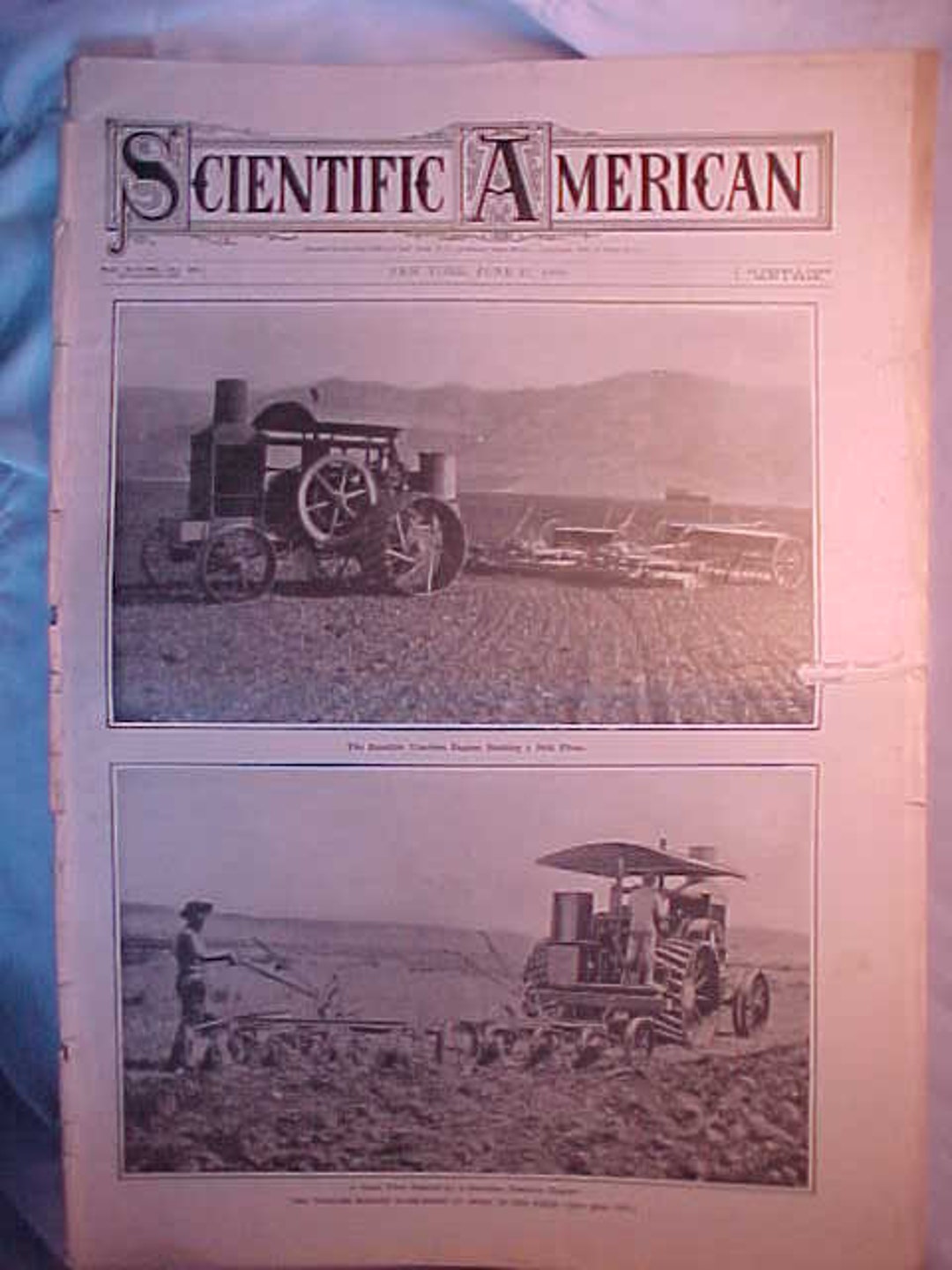 June 27, 1908 Scientific American Magazine With Early Farm Tractors on ...