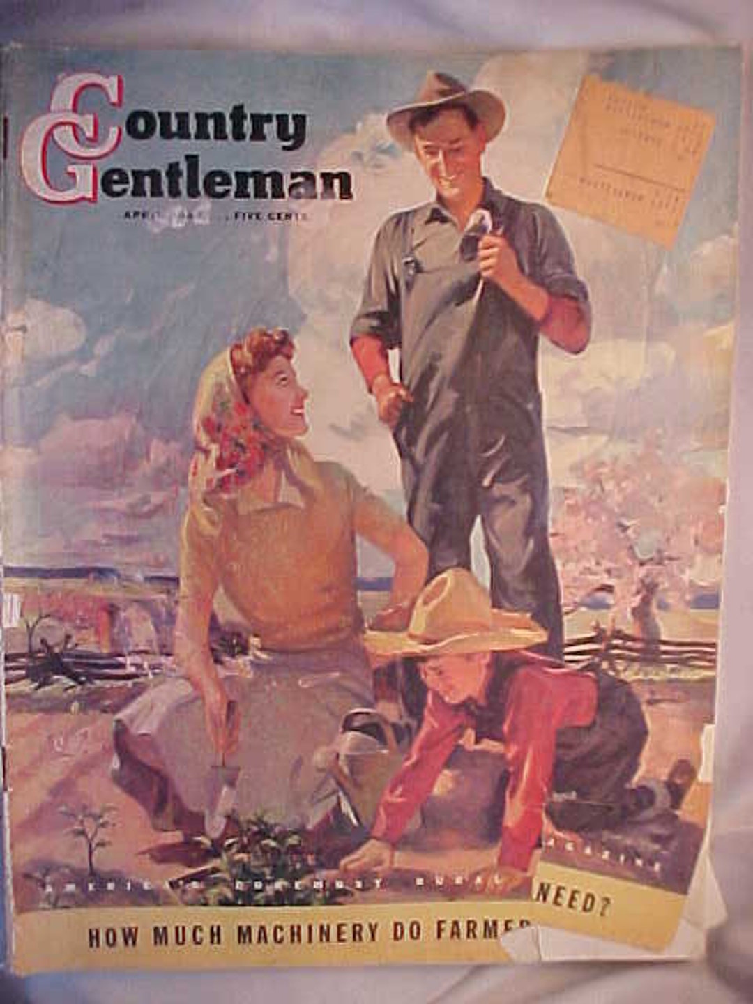 April 1943 the Country Gentleman Magazine With Cover Art by George Rapp ...