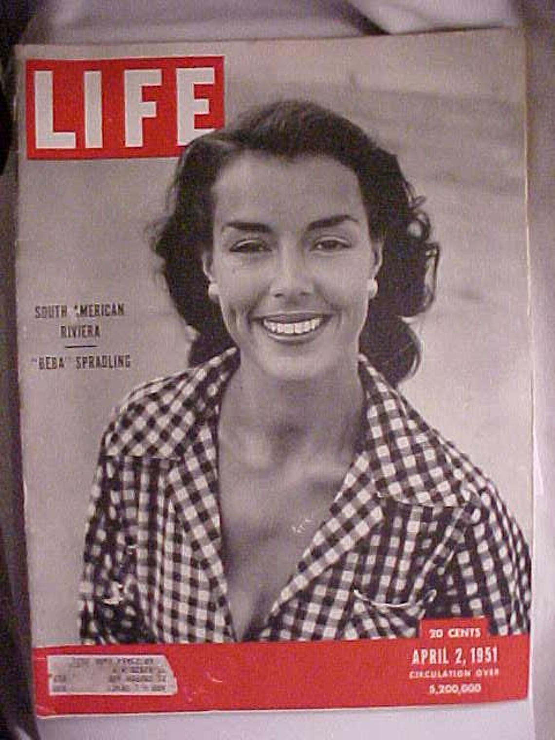 April 2, 1951 LIFE Magazine With Beba Spradling on the Cover Has 124 ...