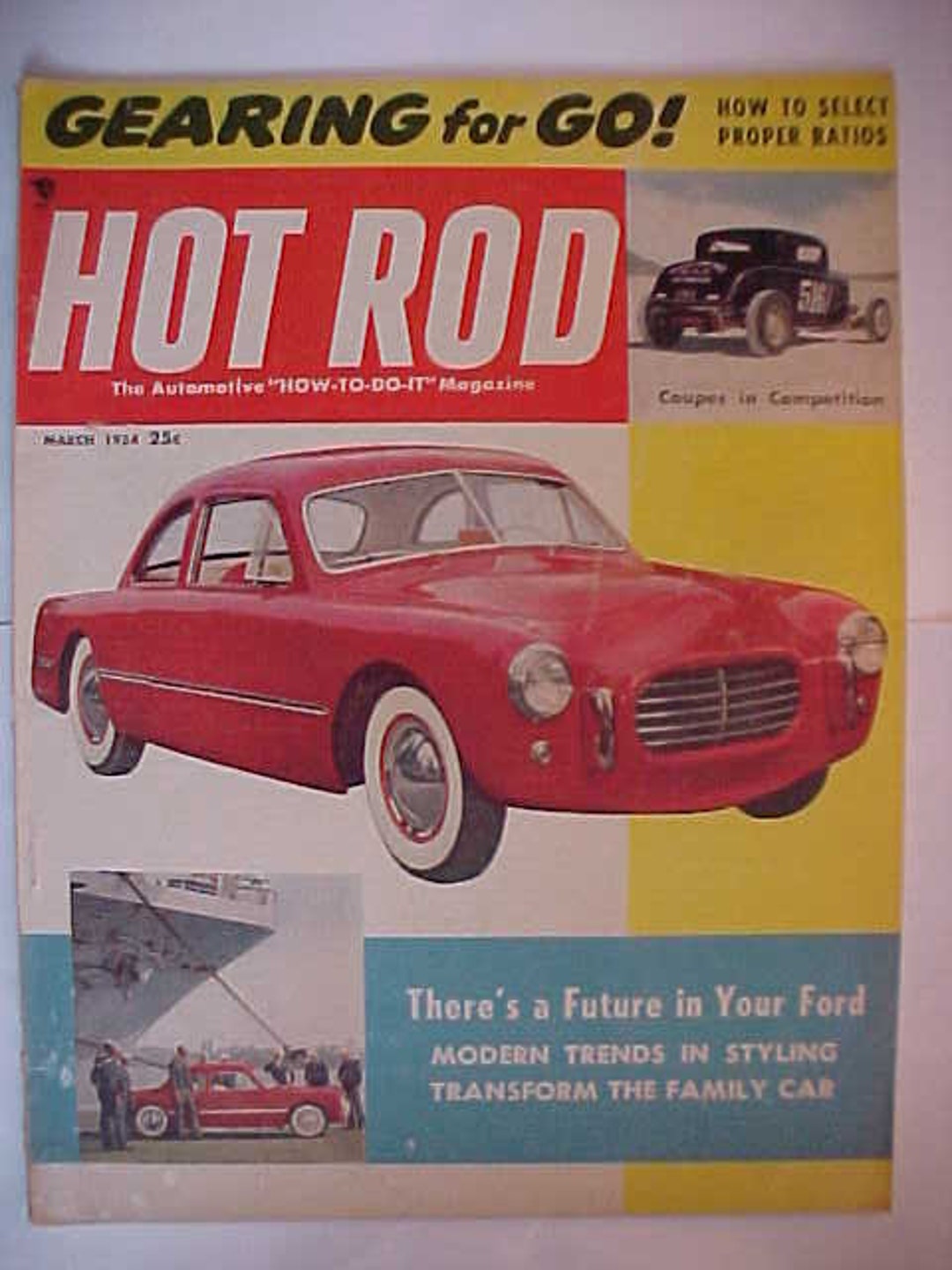 March 1954 Hot Rod Magazine Has 66 Pages of Ads and Articles, Antique ...