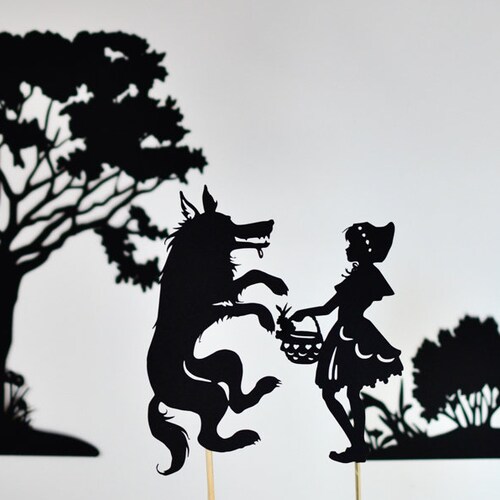 Little Red Riding Hood Shadow Puppets Set: Two Characters - Etsy