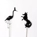 Fox and Crane Shadow Puppet Set - Etsy