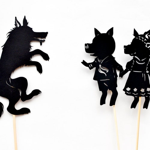 Three Little Pigs: Abridged Shadow Puppet Set - Etsy Canada