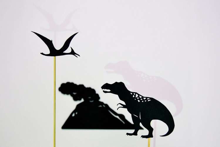 Dinosaurs of Jurassic & Cretaceous Periods: Shadow Puppet Set - Etsy