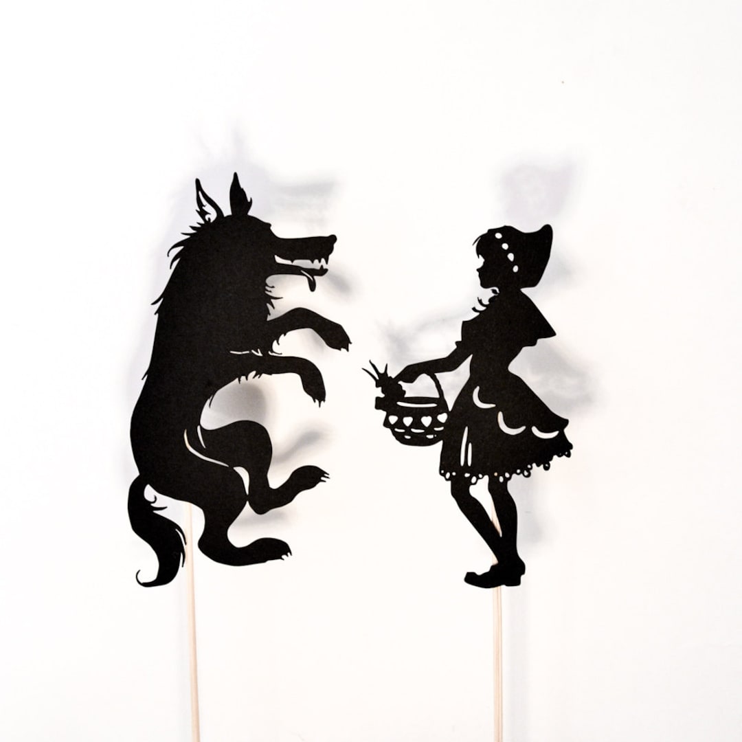 Little Red Riding Hood Shadow Puppets Set: Two Characters - Etsy