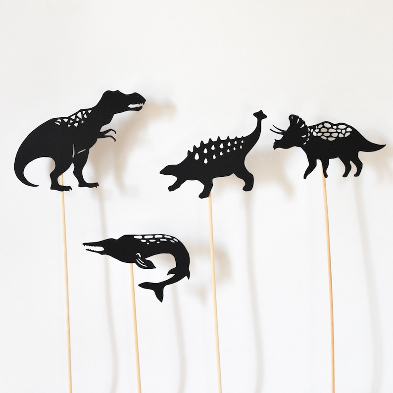 Dinosaurs of Jurassic & Cretaceous Periods: Shadow Puppet Set - Etsy
