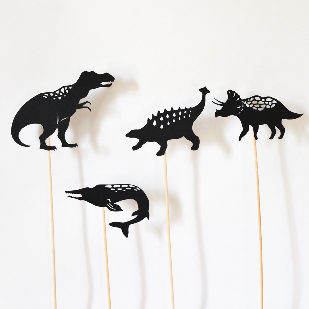 Dinosaurs of Jurassic & Cretaceous Periods: Shadow Puppet Set - Etsy