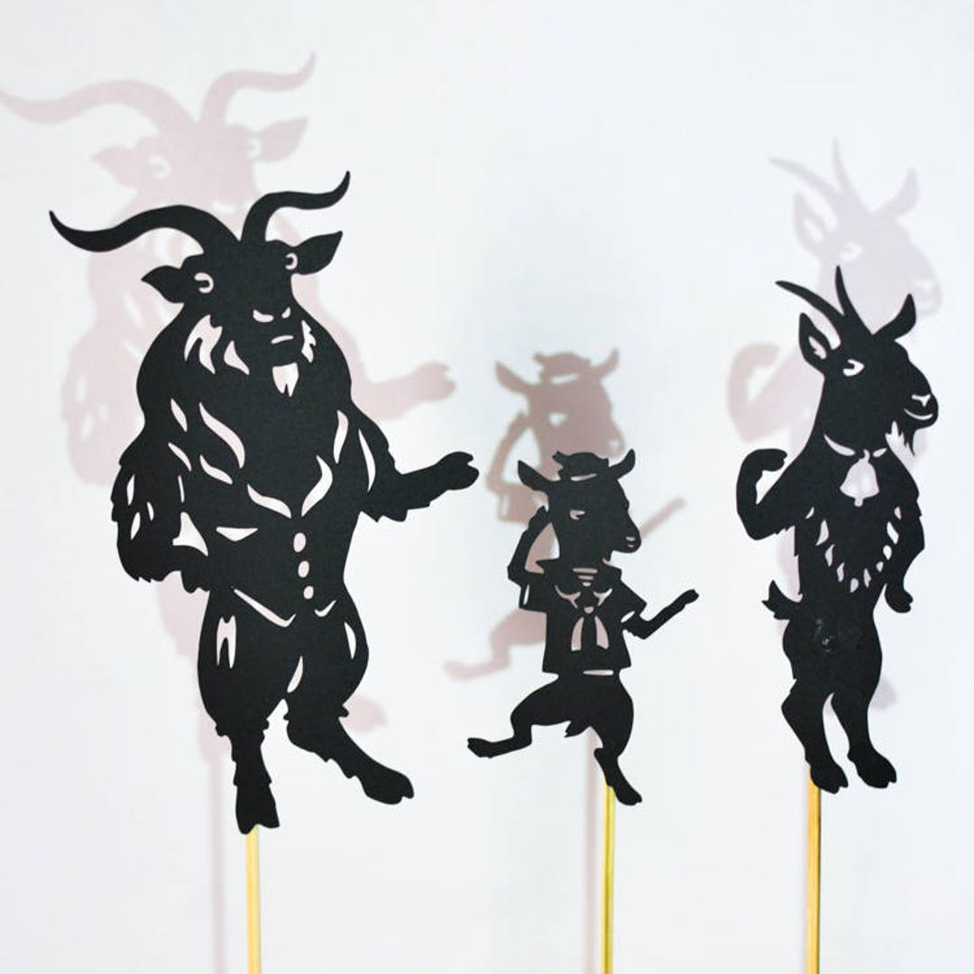 Three Billy Goats Gruff: Shadow Puppets - Etsy