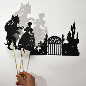 Beauty & the Beast: Silhouette Shadow Puppet Set - Etsy
