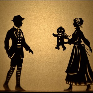 The Gingerbread Man: Shadow Puppet Set - Etsy
