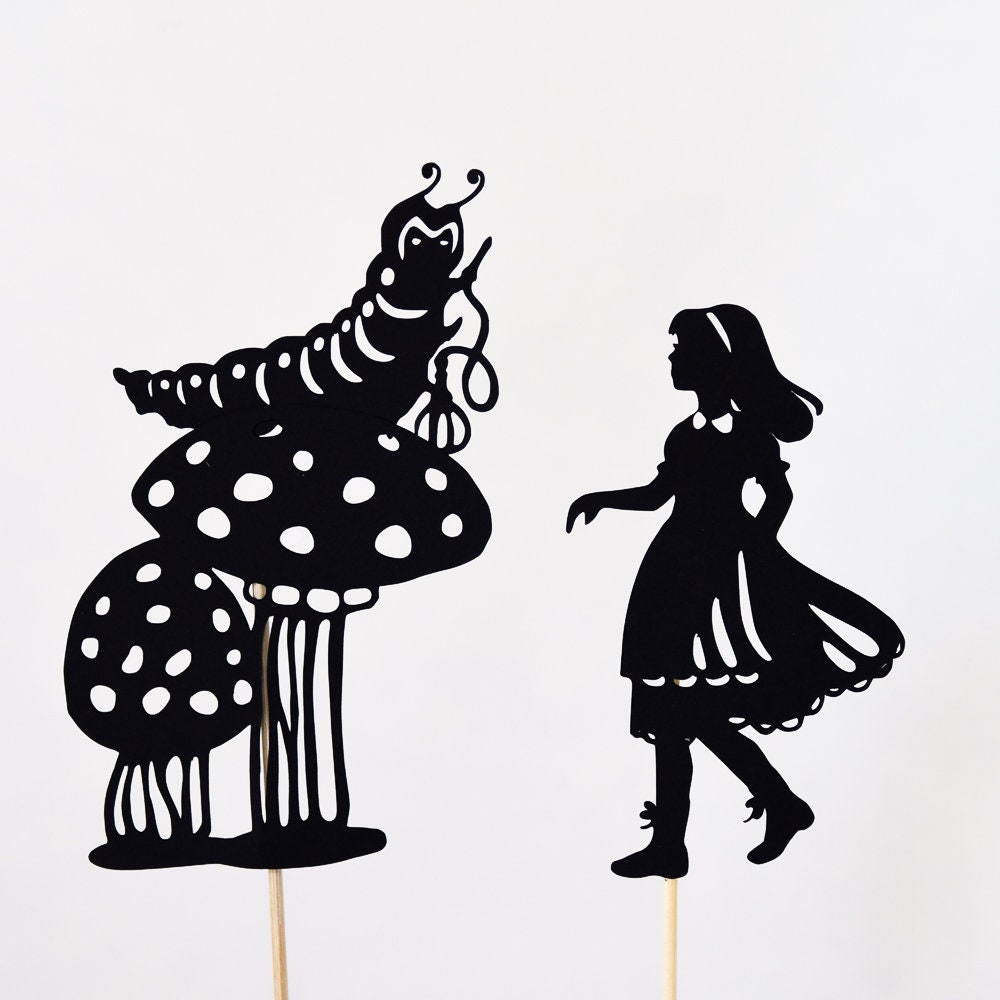 Alice in Wonderland Shadow Puppet Set: Ten Puppets - Etsy
