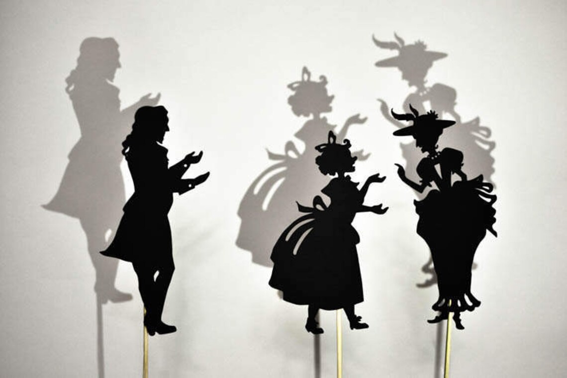 Beauty & the Beast: Silhouette Shadow Puppet Set - Etsy